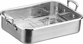 Scanpan - Impact Roasting Pan with rack, 48x31cm - Stainless Steel ...