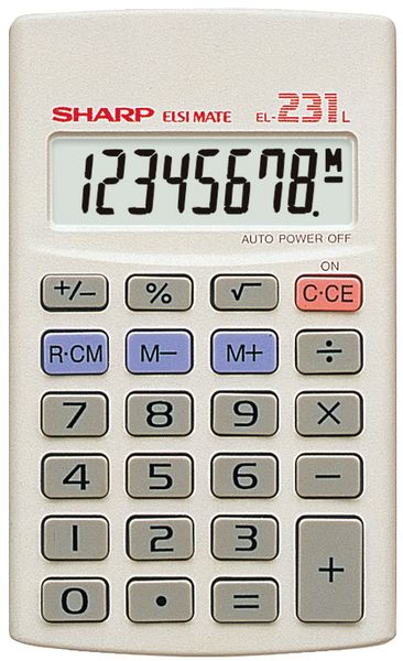 Sharp EL-231LB Pocket Calculator – Stationery & Display Services