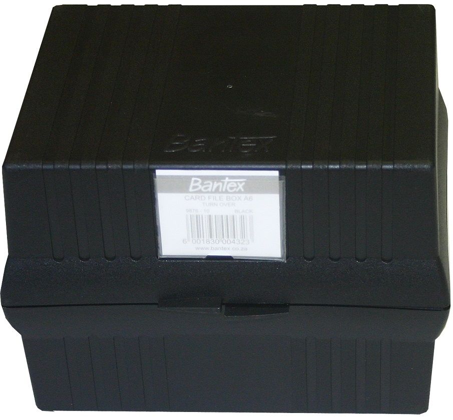 Bantex Card File Boxes - Black (Size: A6) | Shop Today. Get it Tomorrow ...