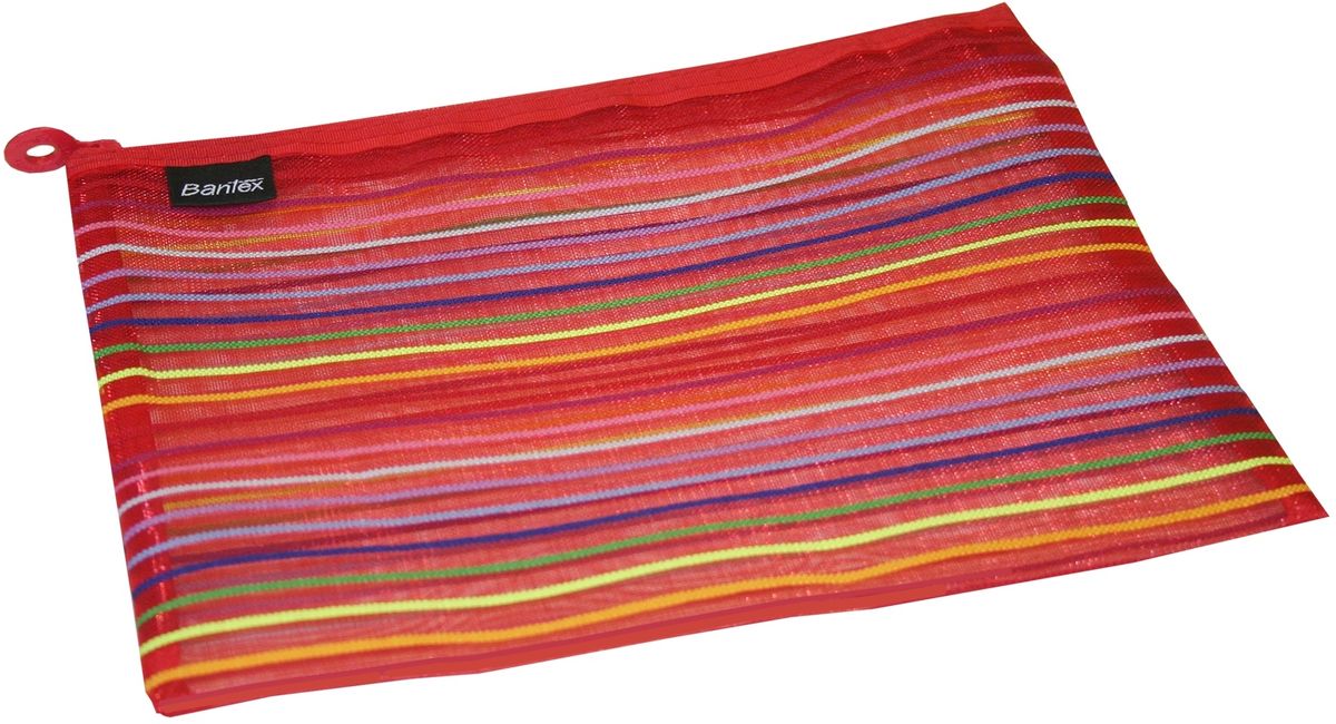 Bantex Mesh Zippa Bag A5 - Red with Colour Stripes | Shop Today. Get it ...