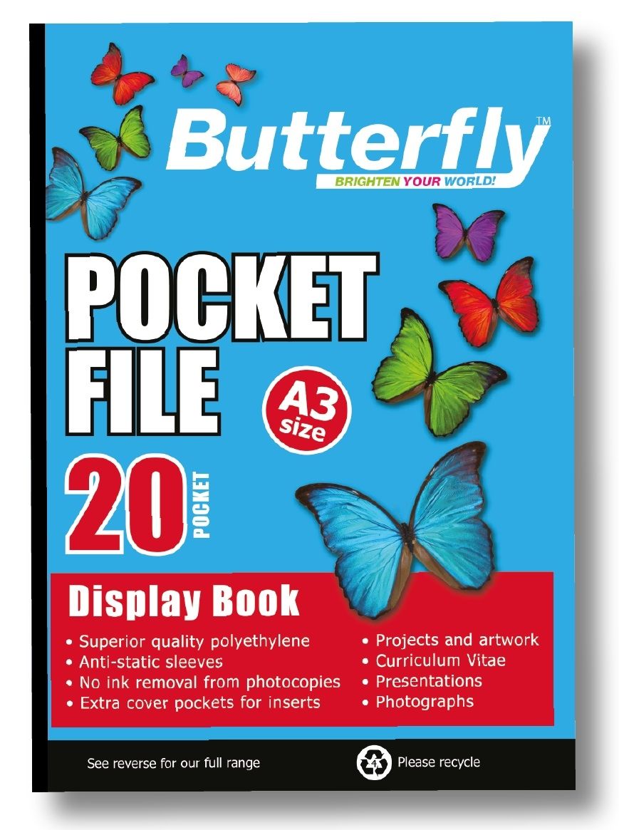 Butterfly Pocket File A3 - 20 Page | Buy Online in South Africa ...