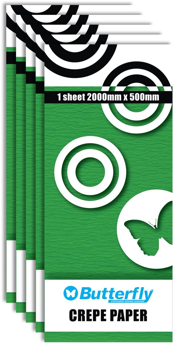 Crepe Paper - 1 Sheet (2Mx500Mm) Green C13 X5 | Shop Today. Get it ...