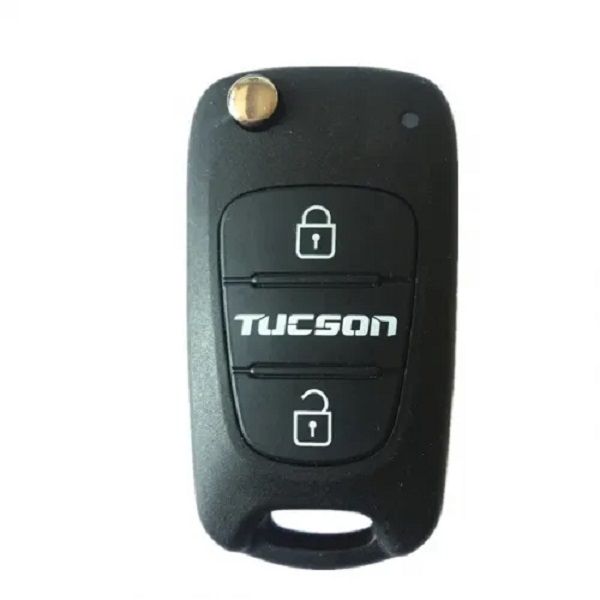 Hyundai Tucson - 3 Button Remote Car Key Case shell with blade and logo ...