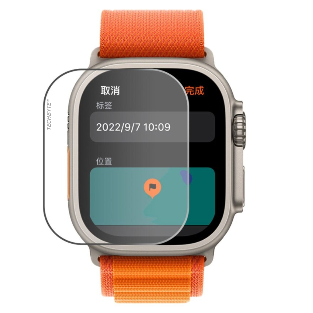 TechByte Tempered Glass Screen Protector for Apple Watch Ultra 1/2 ...