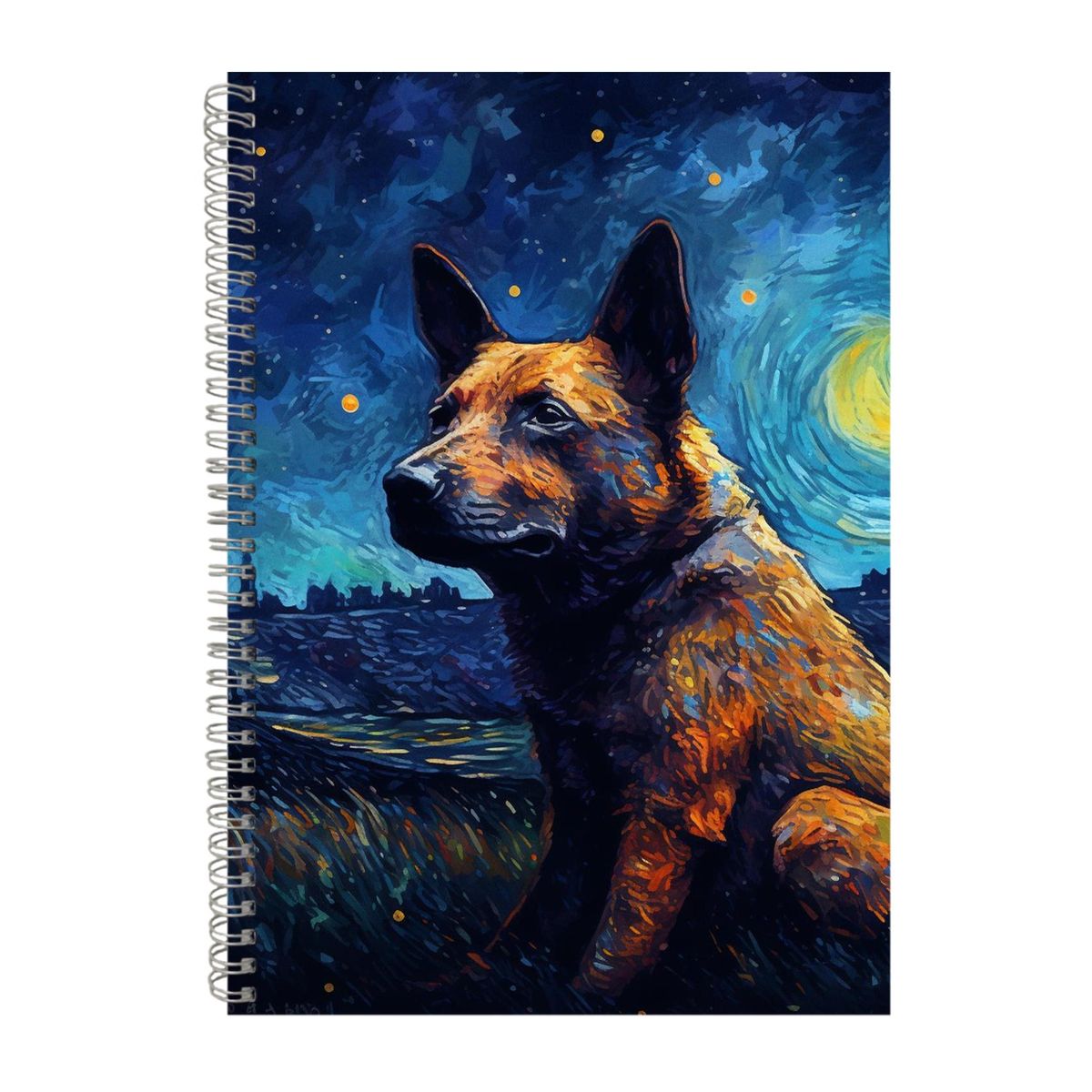 AUSTRALIAN CATTLE DOG Starry Night Notebook Gift Idea A4 NotePad 109 ...