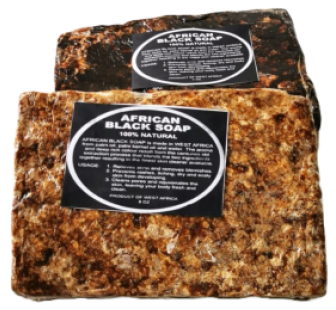 Dolphin Cosmetics 2 x 100g African Black Soap Bars 100% Natural and ...