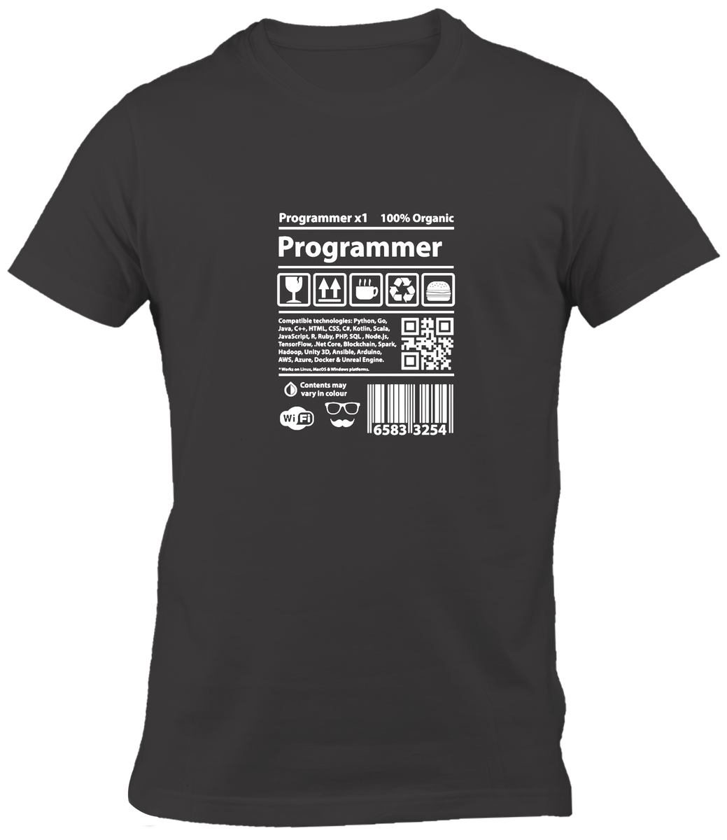 TUP Black T-Shirt - Programmer | Shop Today. Get it Tomorrow ...
