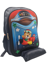 Navy Blue Air Space 3D School Bag Back Pack _Preschool & Foundation ...