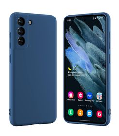 Liquid Silicone Back Case For Samsung Galaxy S21 - Blue | Shop Today. Get it Tomorrow ...