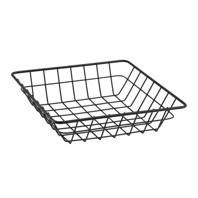 Regent Catering Wire Serving Basket Square Powder Coated Black (20x20x5cm) | Shop Today. Get it ...