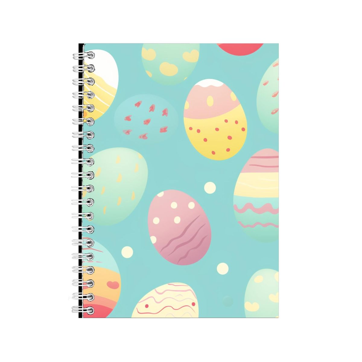 Dot A5 Notebook Spiral and Lined with Easter Graphic Notepad Present ...