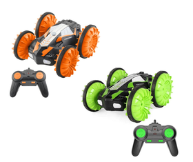 2 Pack Remote Control 4WD Monster Stunt Car High Speed 360 Flip ...
