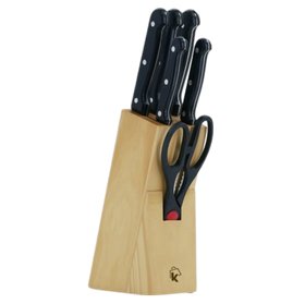 Haus Roland 7pc Knife Set with Wooden Block | Shop Today. Get it ...