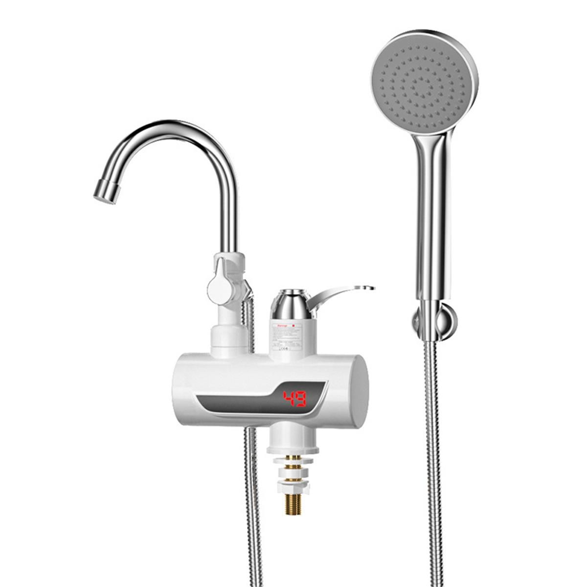 Fast Heating Tap Water Heater Faucet For Kitchen & Shower - Silver ...