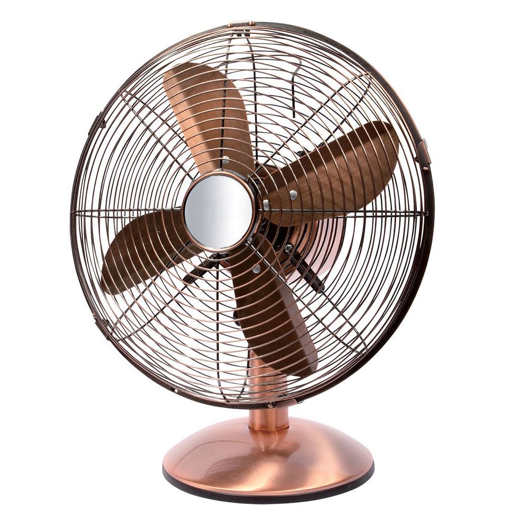 Copper coated 12" 3-speed oscillating desktop fan | Shop Today. Get it ...