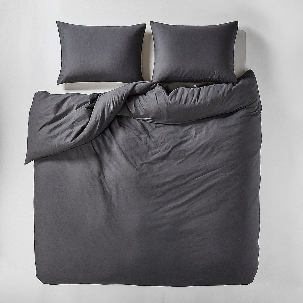 Sir Polyester Microfibre Duvet Cover Set Dark Grey | Shop Today. Get it ...