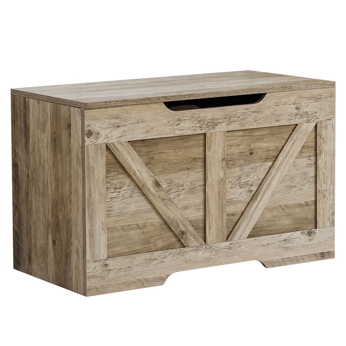 American Barn Door Storage Box Vintage-Style Weathered Wood Storage ...