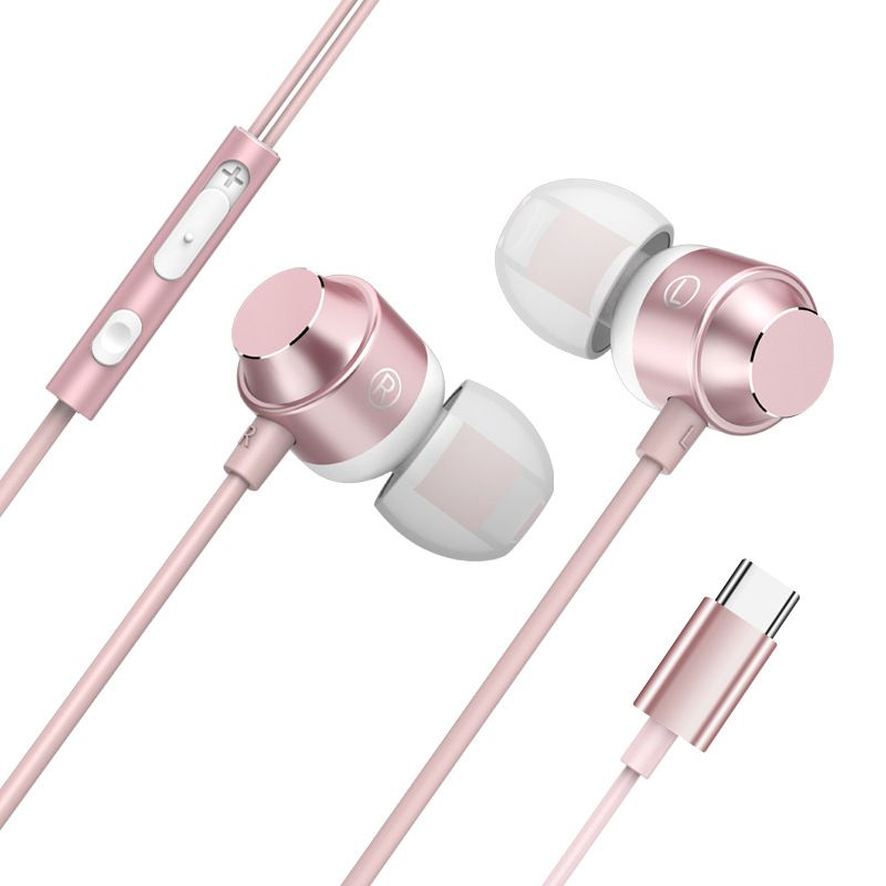 Type-C Wired Heavy Bass In-Ear Headphone for Hifi Sports Headset ...
