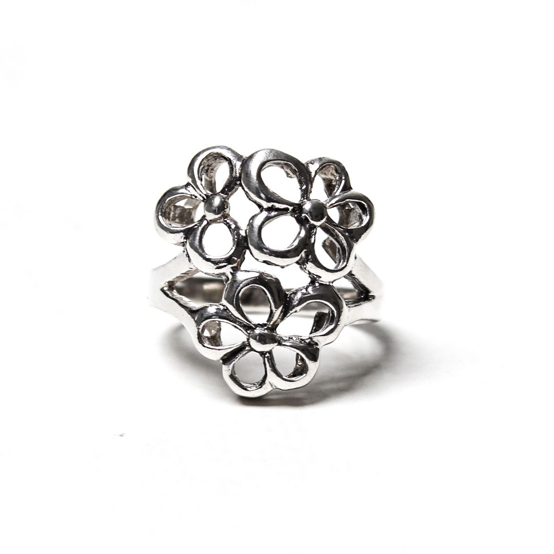 Women 925 Sterling Silver Flowers Ring | Shop Today. Get it Tomorrow ...