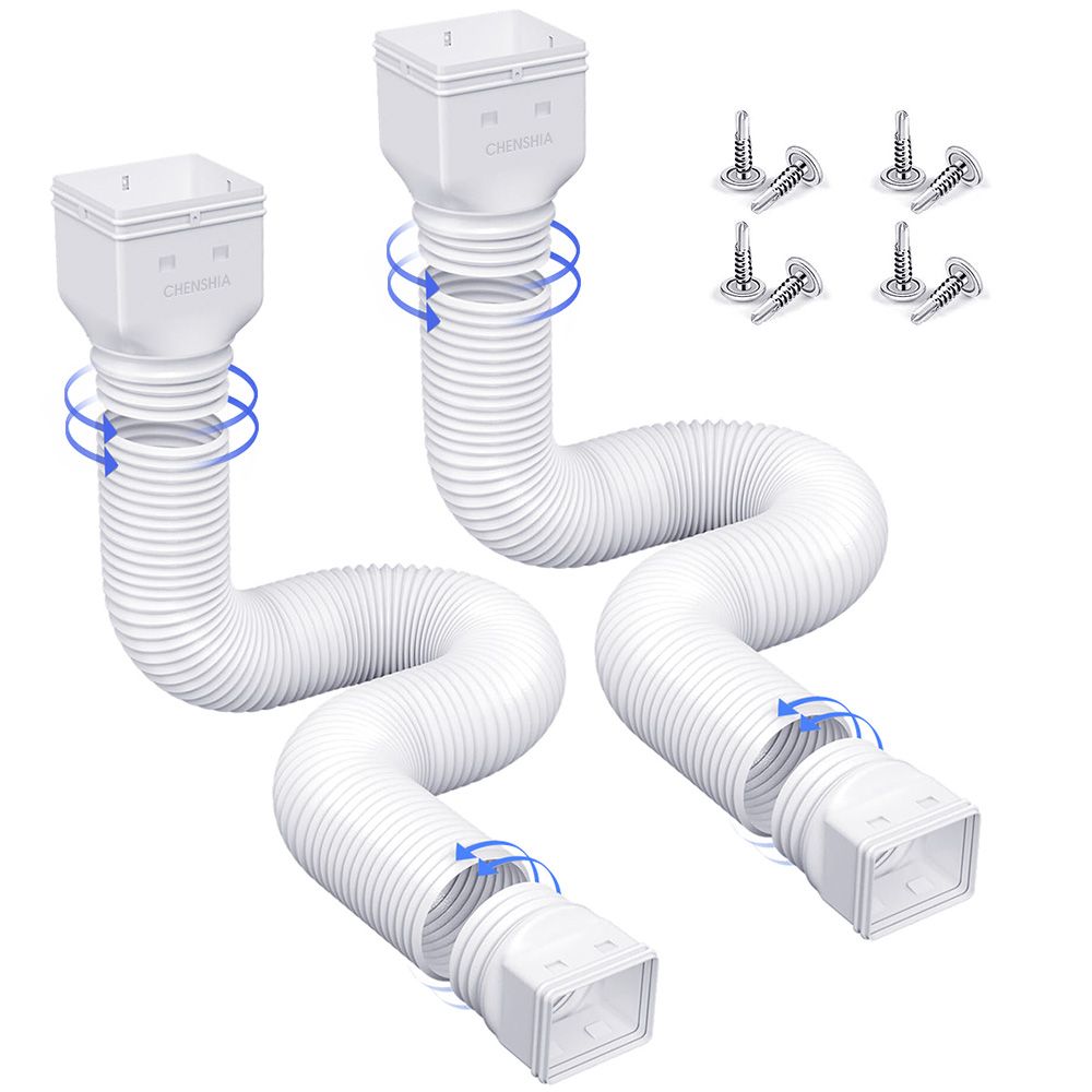 Chenshia Rainwater Drain Downspout Pipe Extenders, Bendable | 2 Piece ...