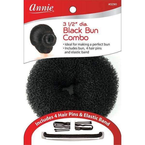 ANN03290 - Annie - Hair Bun Combo 3.5" Black - 2 pack | Shop Today. Get ...