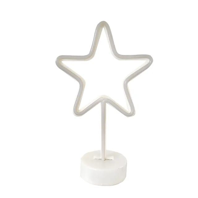 Battery Operated Light Led Neon Flex Warm White LED Star Sharp Sign ...