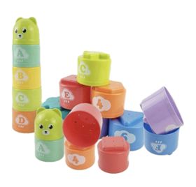 9 Piece Large Multicoloured Baby/Toddler Stacking Cups | Shop Today ...