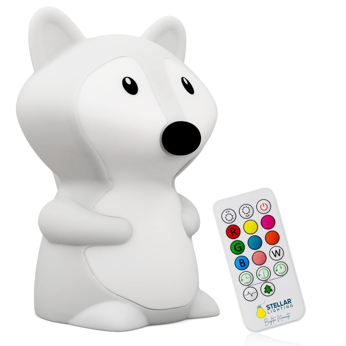 Stellar Lighting LED Kids Night Light Soft Silicone Baby RGB - Fox ...