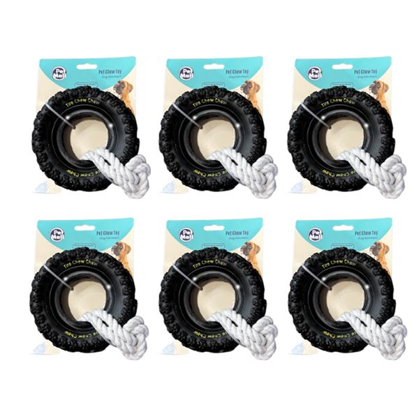 Pet Mall Pet Dog Chew Tyre With Rope (Small) - 6 Pack | Shop Today. Get ...