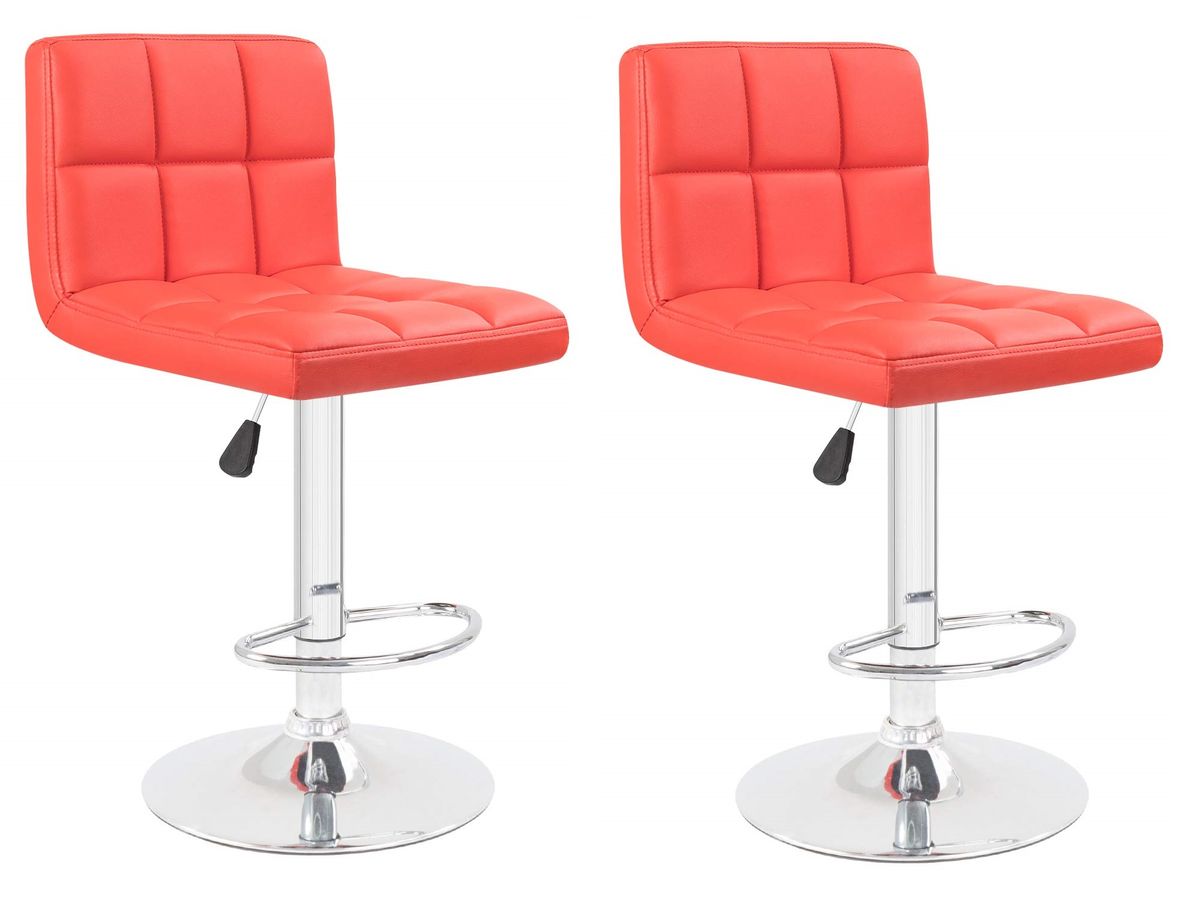 Bar / Kitchen Counter Breakfast Stools - Set of 2 - Red Colour | Shop ...