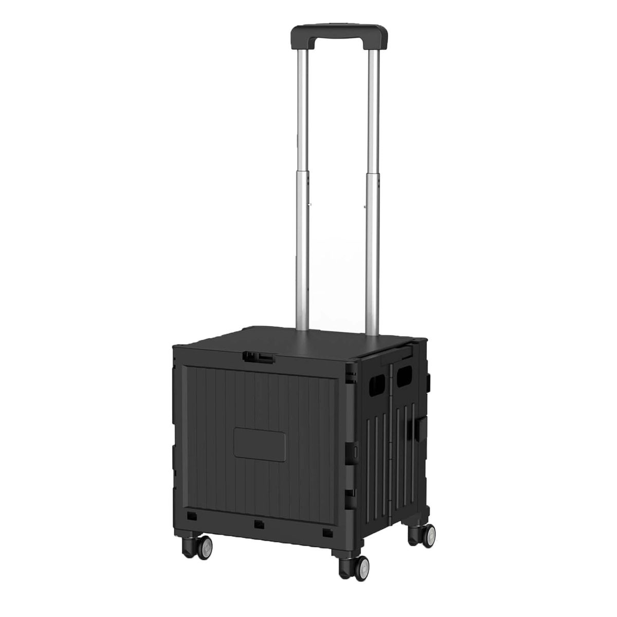 32L Foldable Grocery Shopping Trolley with Telescopic Handle Storage ...