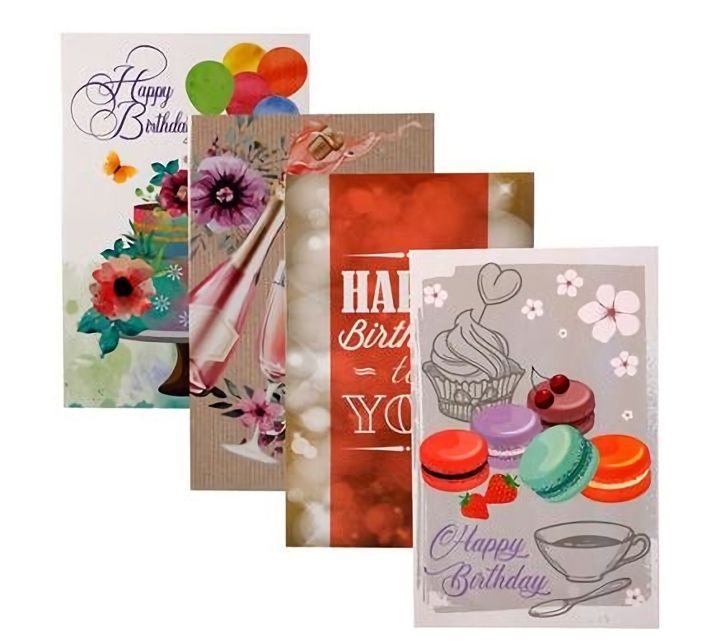Set of 4 Birthday Card & Envelope - Ladies | Shop Today. Get it ...