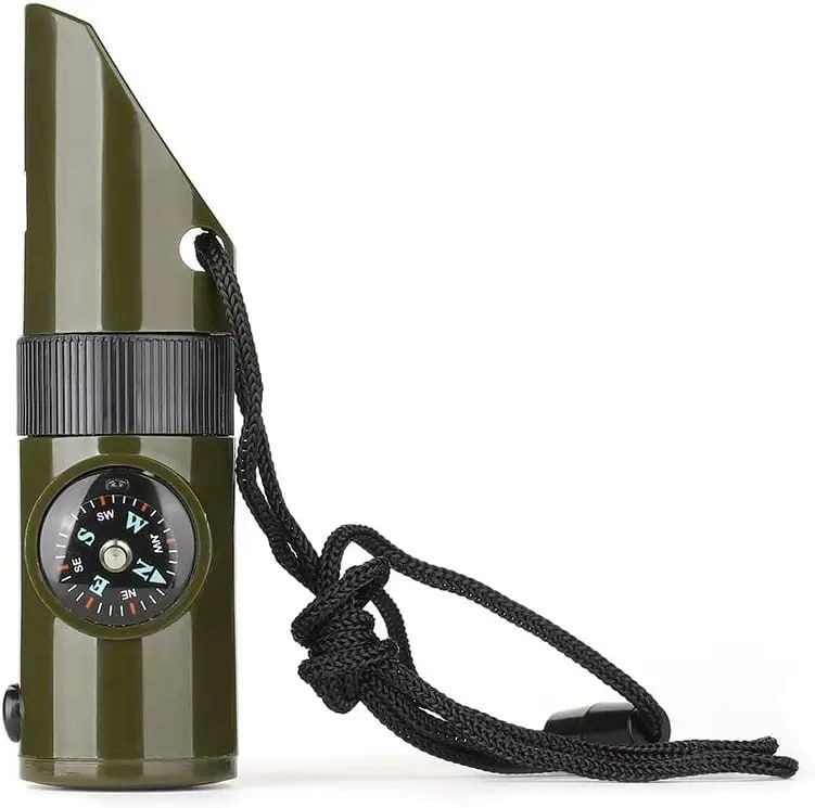 7-in-1 Emergency Multifunctional Whistle with Lanyard | Safety ...