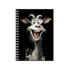 Goat Smile A5 Notebook Pad for Men Women Funny Animals Graphic ...