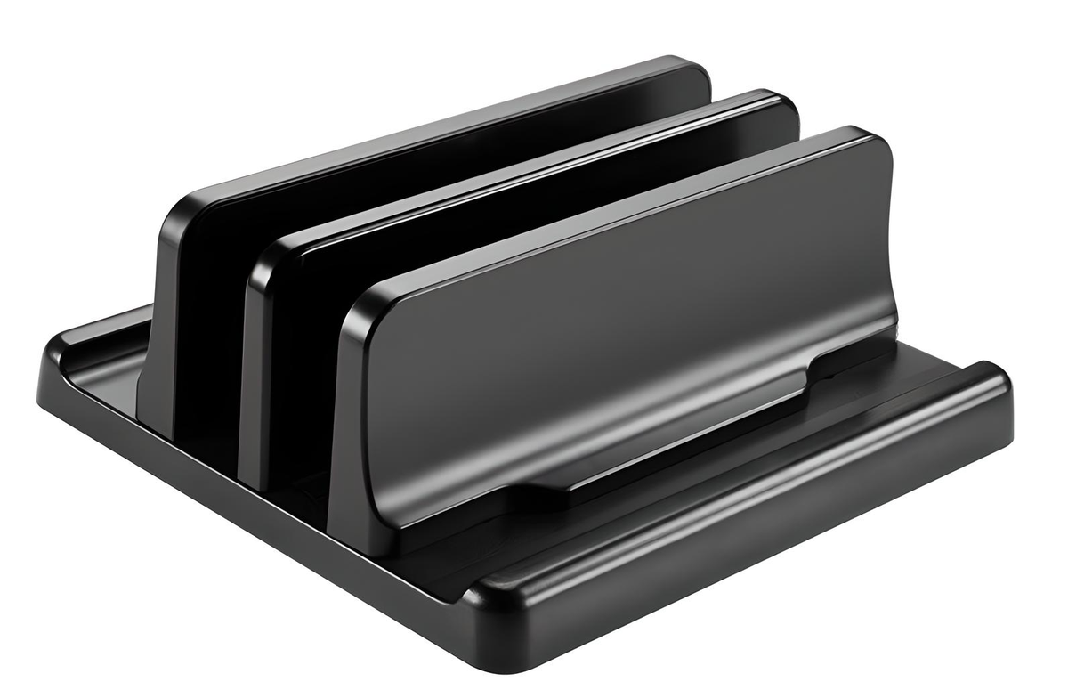 Dual-Slot Vertical Laptop/Tablet Stand Holder ABS Plastic Notebook Dock ...