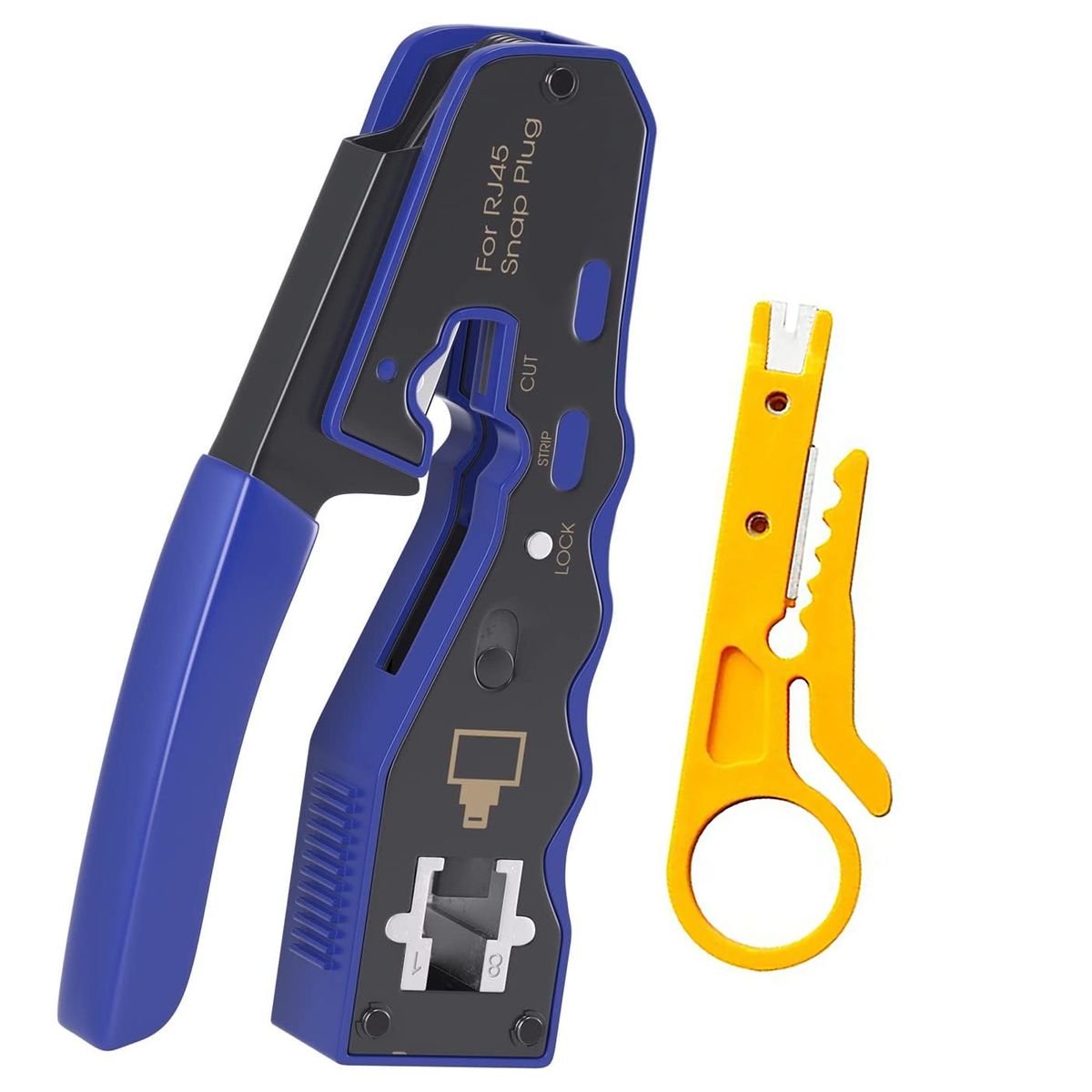 Rj45 EZ Pass Through Crimper Tool with Wire Stripper | Shop Today. Get ...