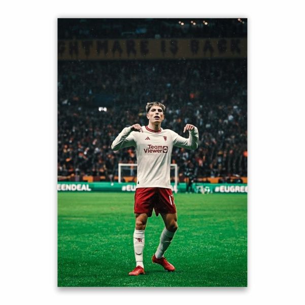 Alejandro Garnacho Man United Poster - A1 | Shop Today. Get it Tomorrow ...