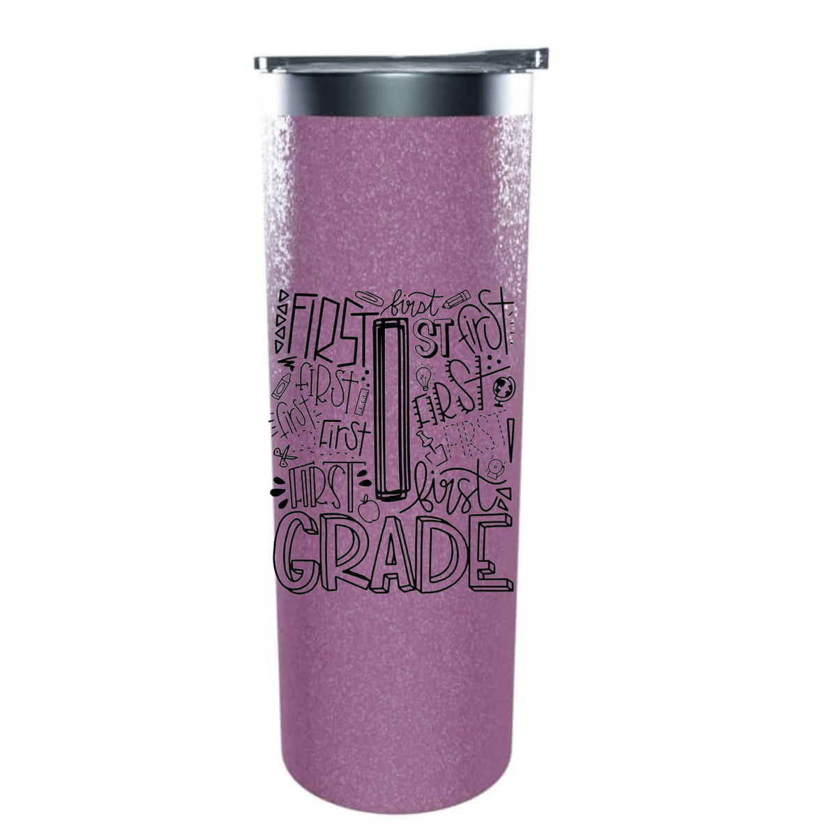 Grade 1 Pink Glitter Stainless Steel Tumbler | Shop Today. Get it ...