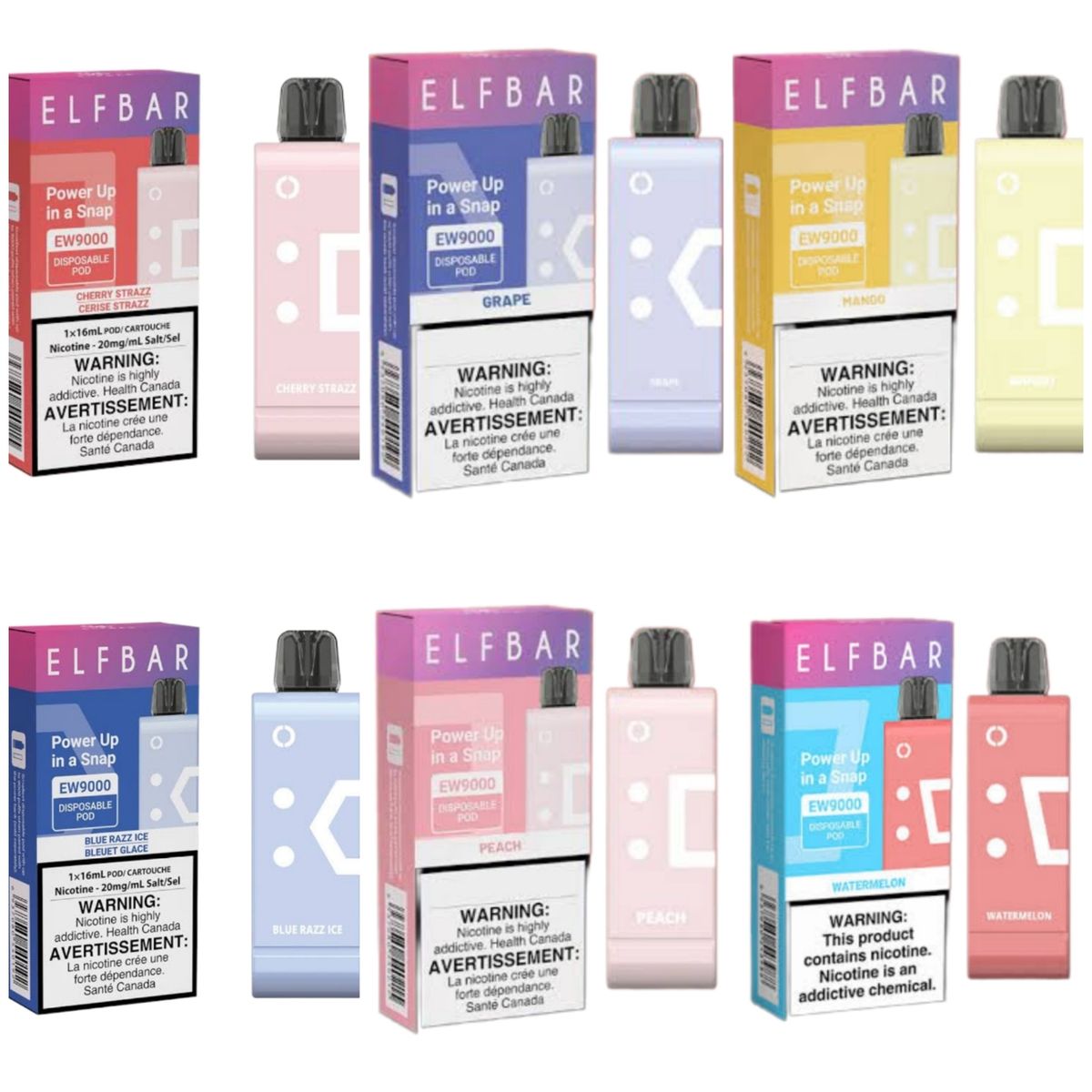 Elf Bar 9000 Puffs Disposable Bar - Variety (Pack of 6) | Shop Today ...