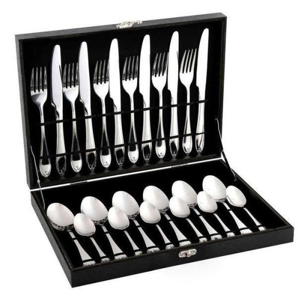 24 Piece Kitchen Cutlery Set-Silver | Shop Today. Get it Tomorrow ...