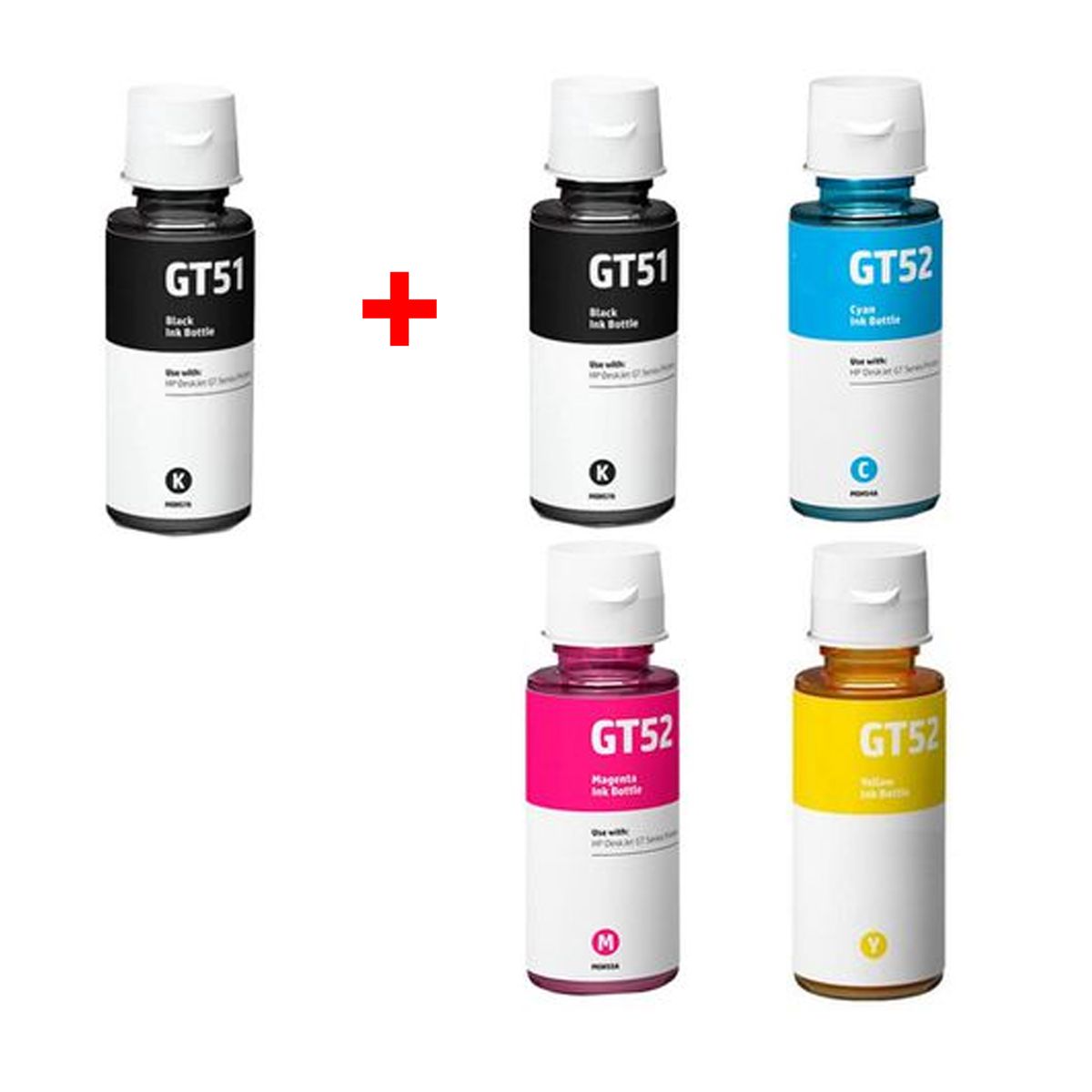 INKWAREHOUSE Ink Cartridge Multipack Compatible with HP GT51 / GT52 + 1 ...