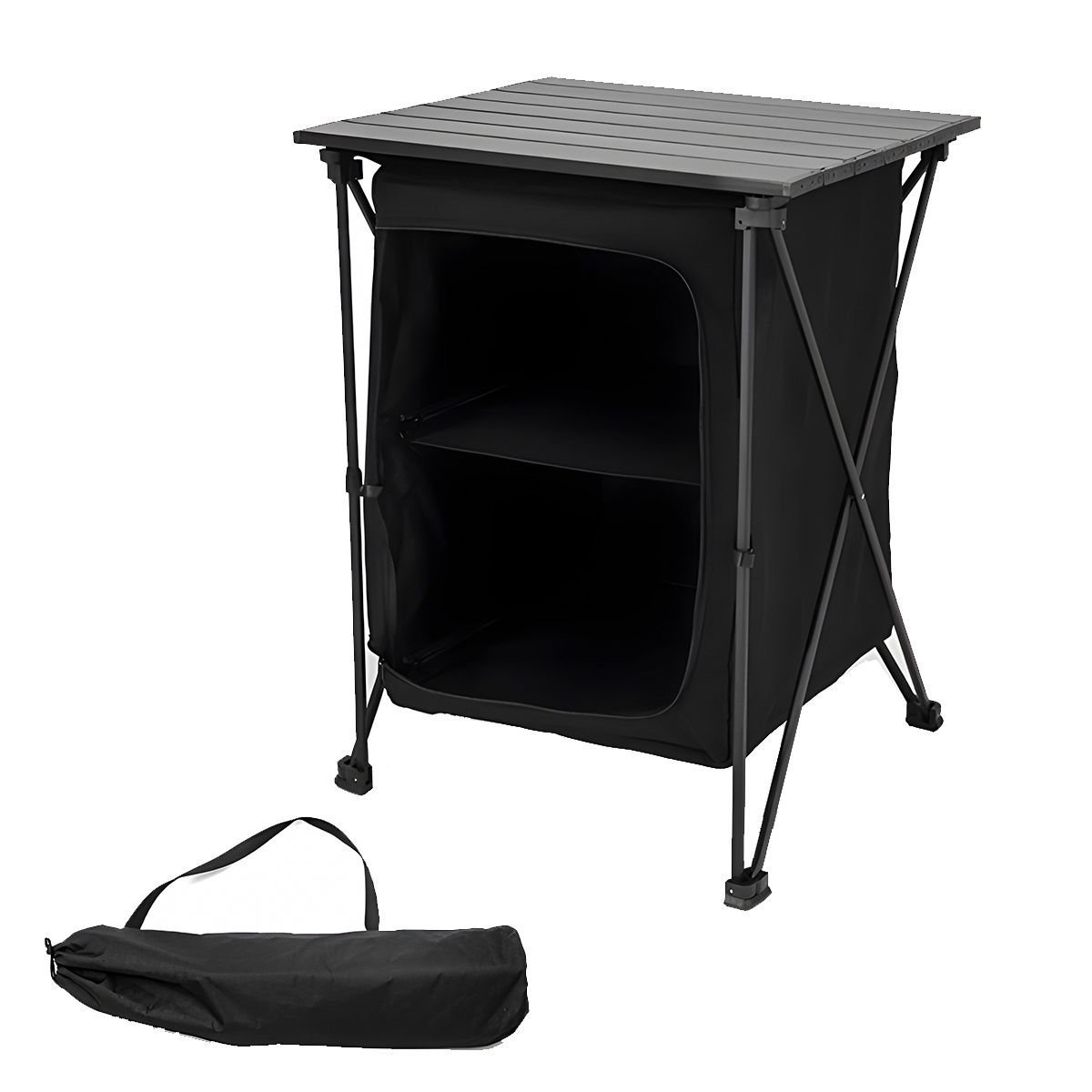 Ultralight Portable Folding Camping Outdoor Table Storage Cabinet With ...