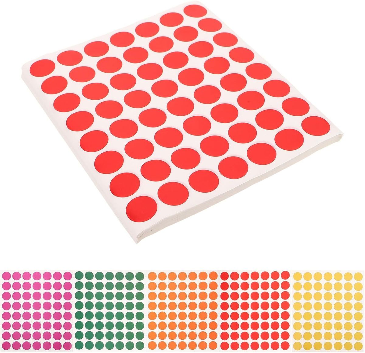 100pcs Colorful Dot Stickers Round Self-Adhesive Coding Labels for ...