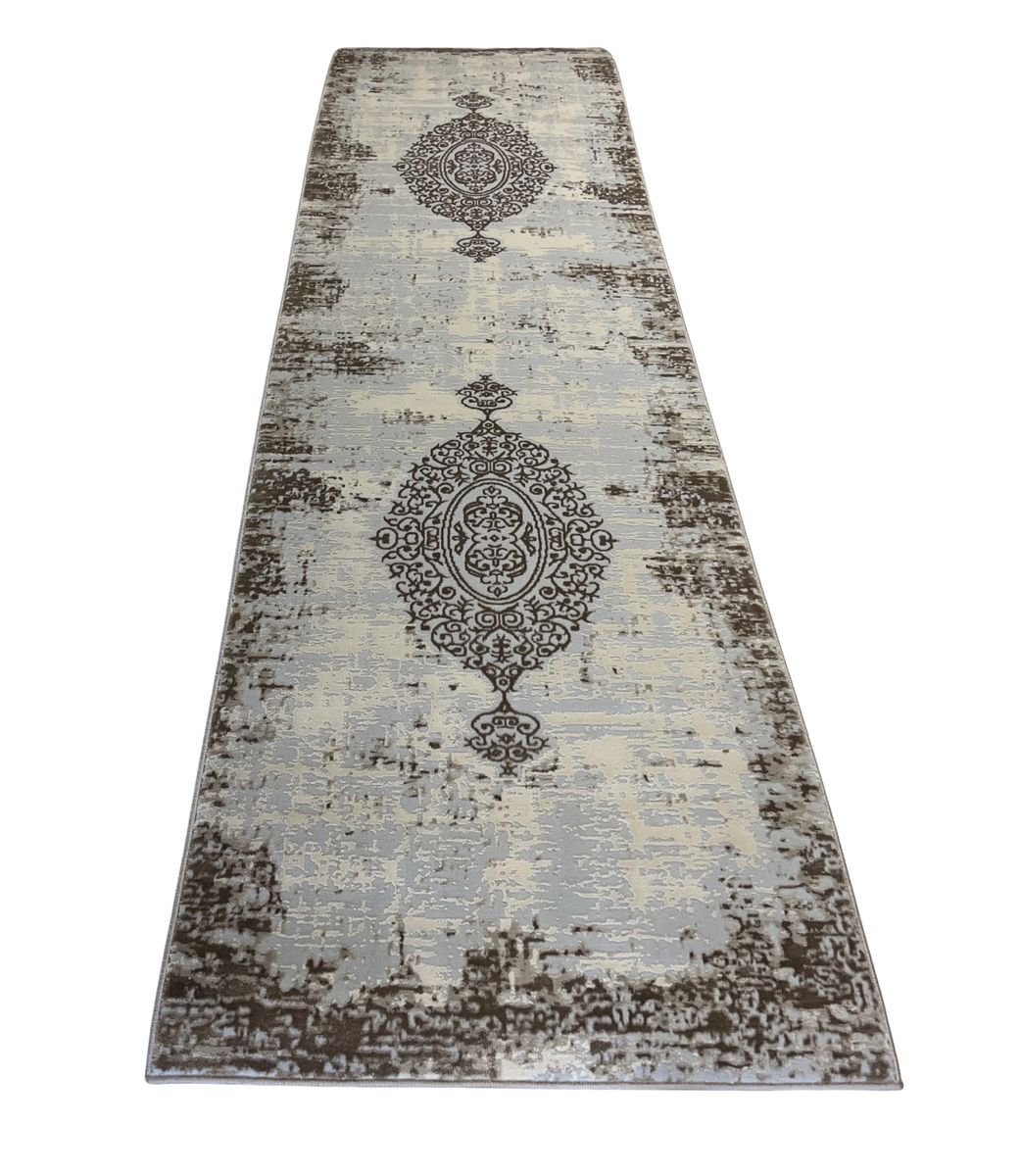 Modern Beige/Grey Runner Rug - 300 x 80 cm | Shop Today. Get it ...
