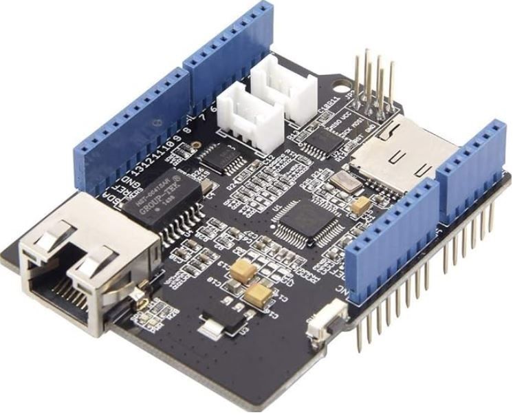 Seeed Studio (103030021) Ethernet Shield V1 Board, W5500, Arduino Board ...