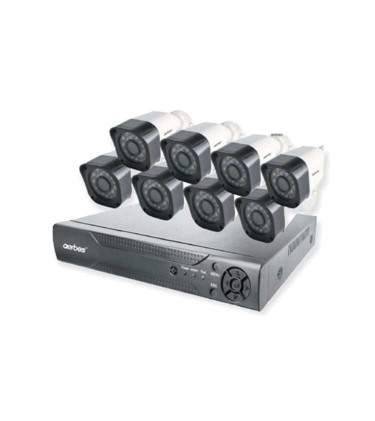 Aerbes AB-C232 8Channel Touch View Solution 200W AHD Camera Set | Shop ...