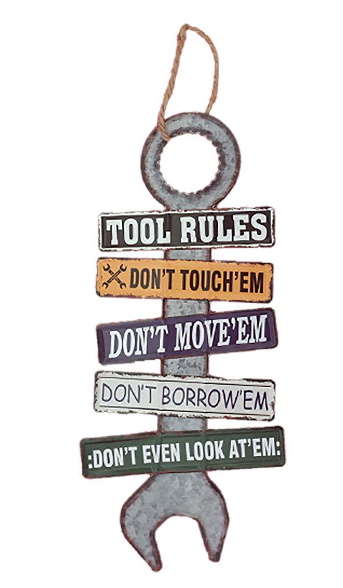 Tool Rules - Novelty Spanner Tin Sign | Shop Today. Get it Tomorrow ...