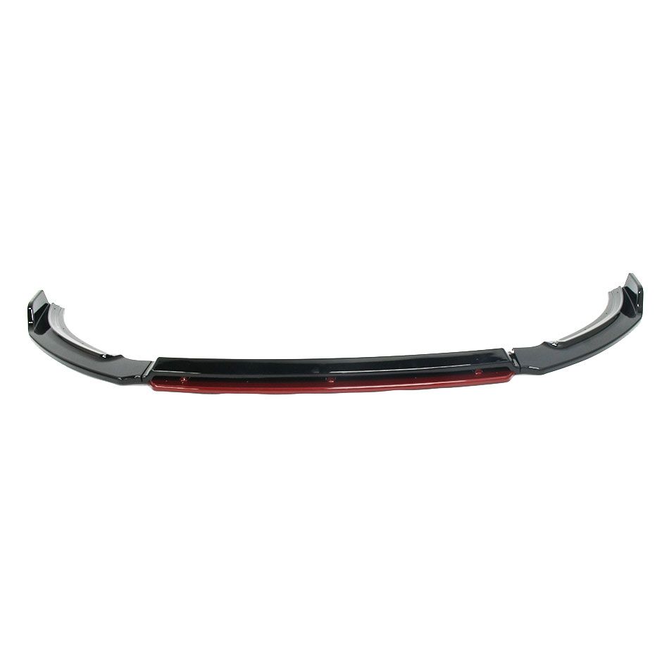 VW Polo AW 2018 + 4 Piece Gloss Black Front Spoiler With Red Lip | Shop ...