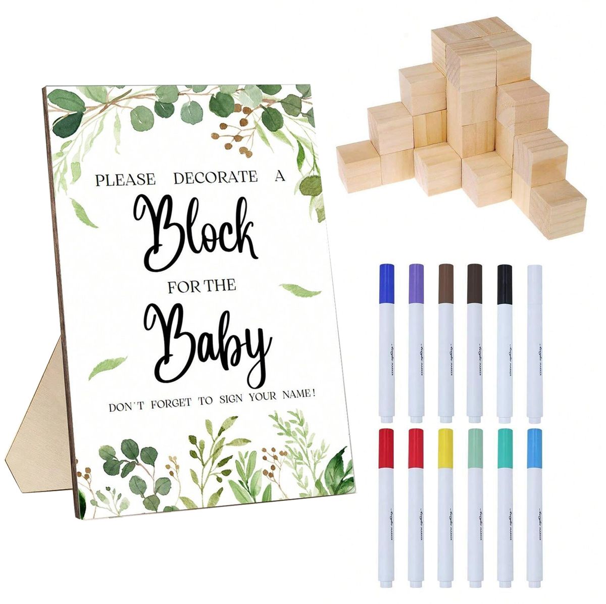 Baby Block Design Baby Shower Game - Set of 30 Blocks | Shop Today. Get ...