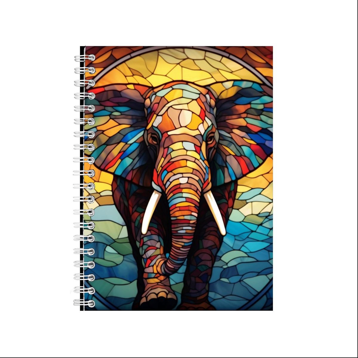 Glass Stained Elephant 8 A5 Spiral Notebook Gift Idea | Shop Today. Get ... Glass Stained Elephant 8 A5 Spiral Notebook Gift Idea | Shop Today. Get ...
